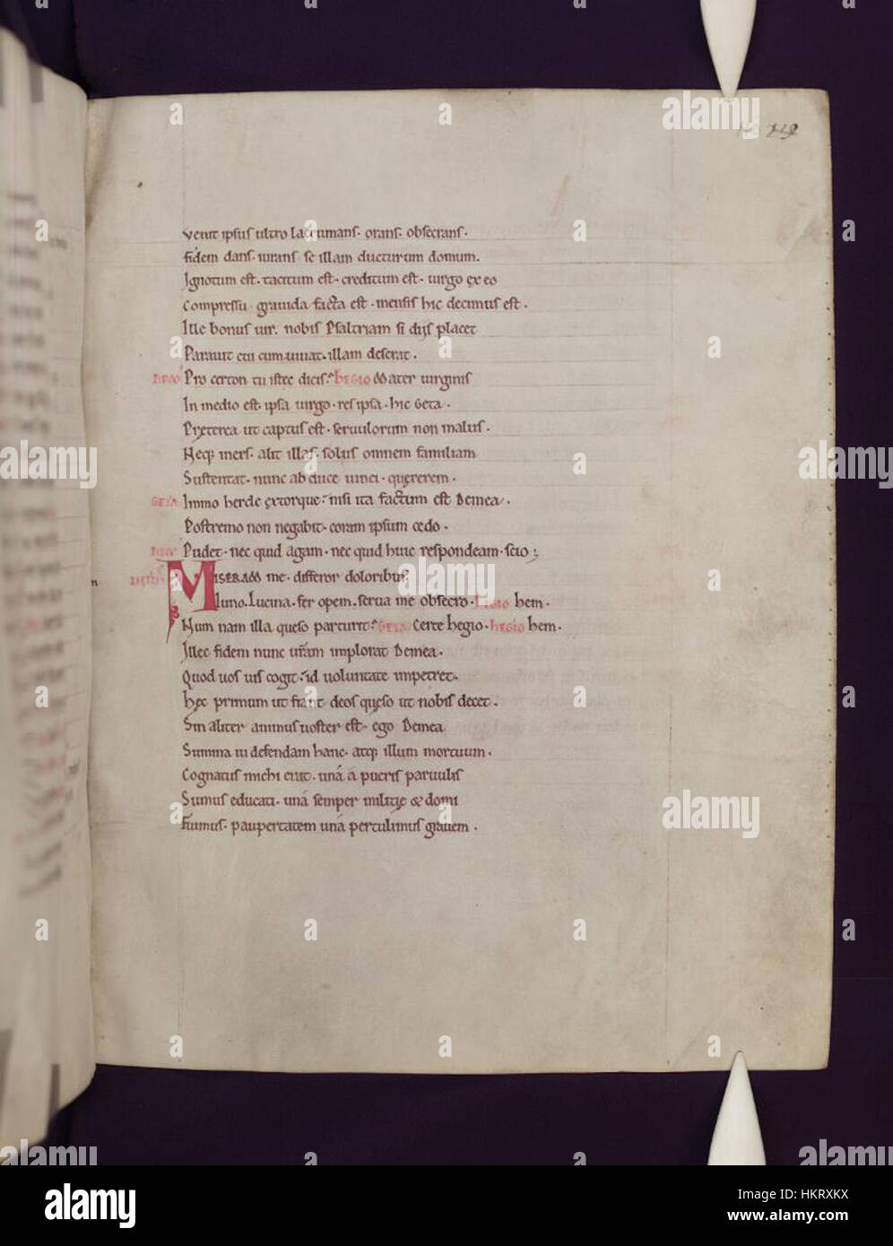 This illuminated manuscript page from the 'Comedies of Terence,' housed ...