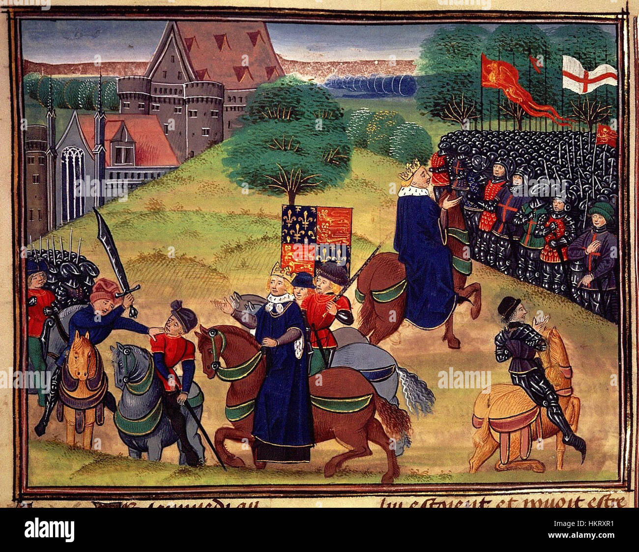 This artwork depicts the death of Wat Tyler, a key figure in the ...