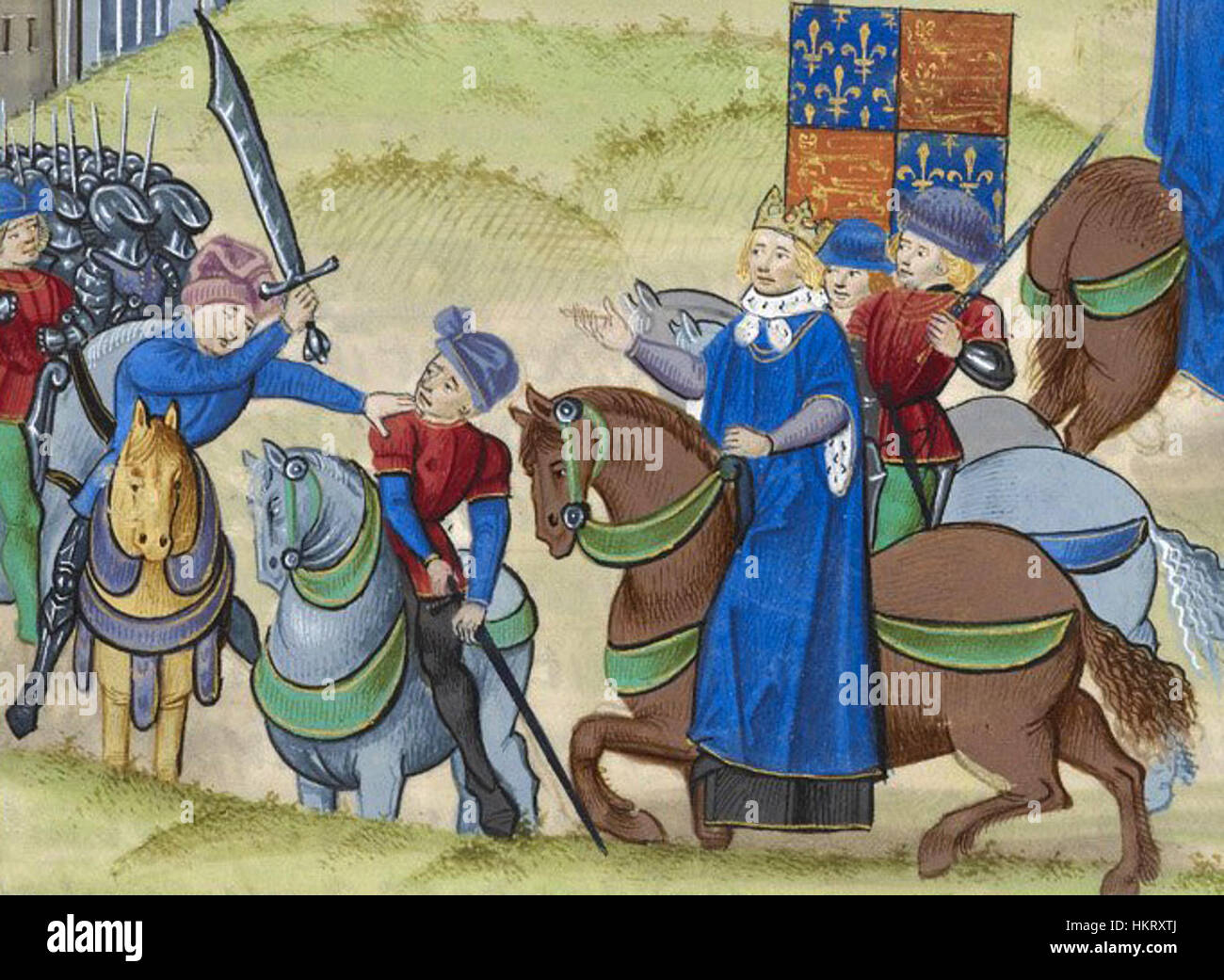 The painting 'DeathWatTyler' represents the turbulent events ...