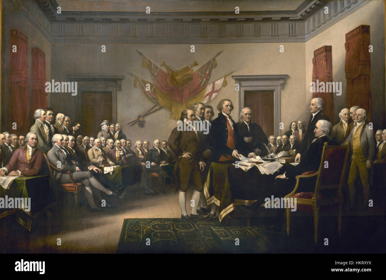 This iconic image represents the signing of the Declaration of ...