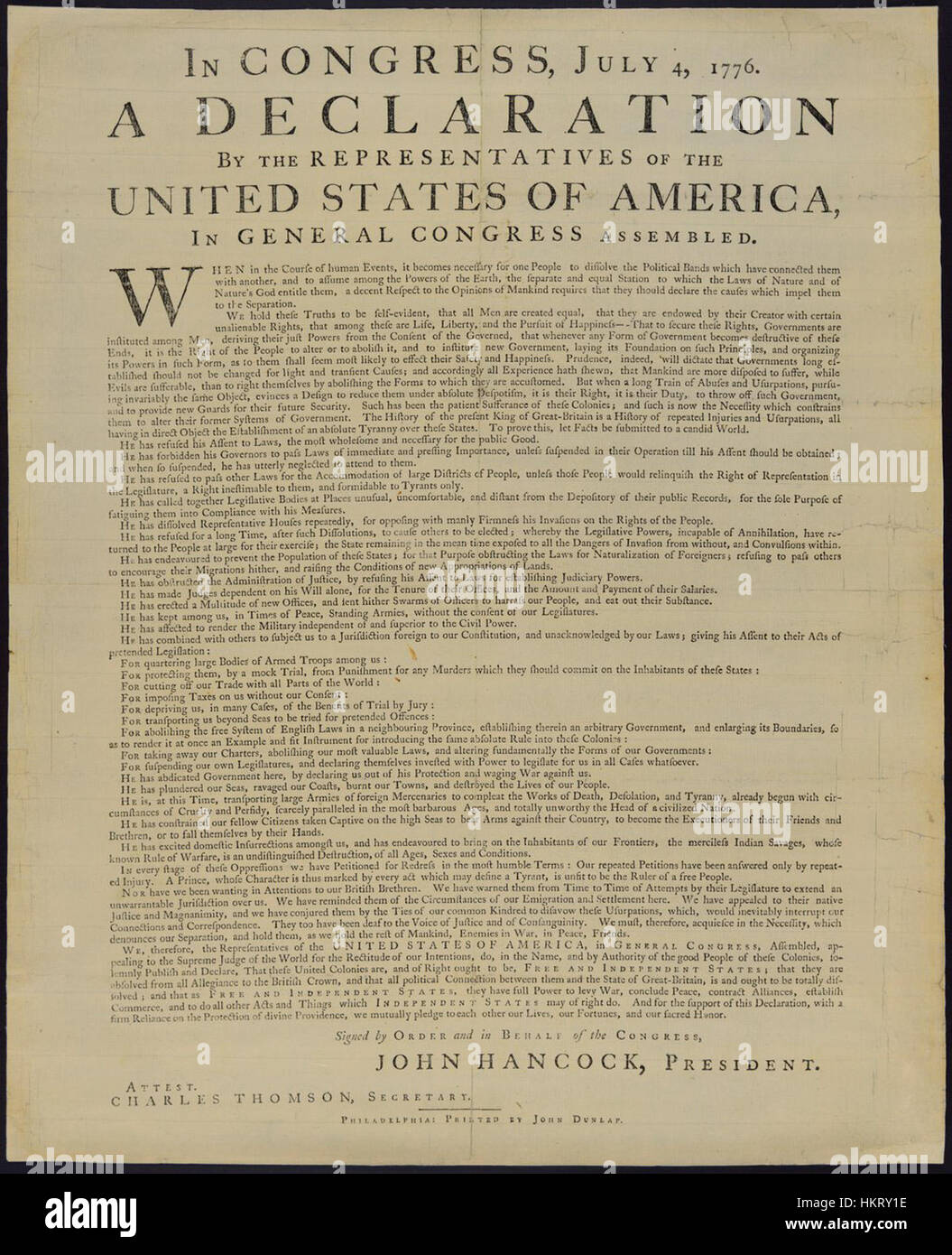 The 'Declaration of Independence,' signed on July 4, 1776, marks the ...