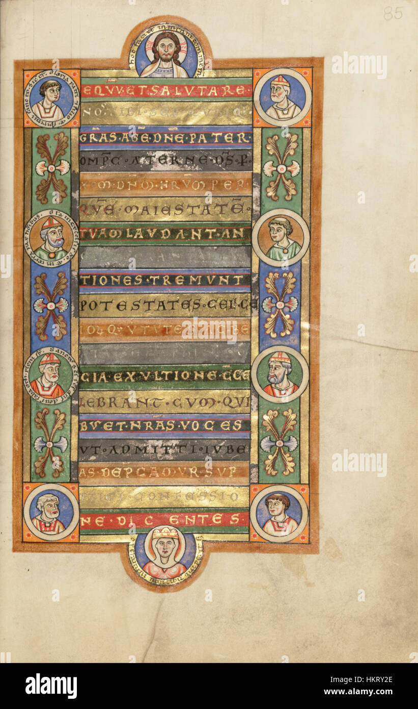 This decorated incipit page is part of an illuminated manuscript ...