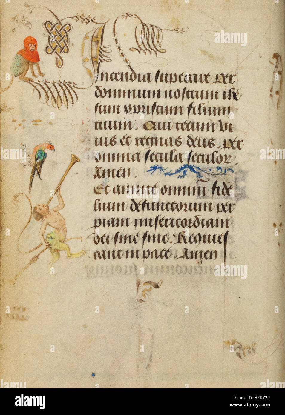 This decorated text page, part of a historical manuscript, features ...