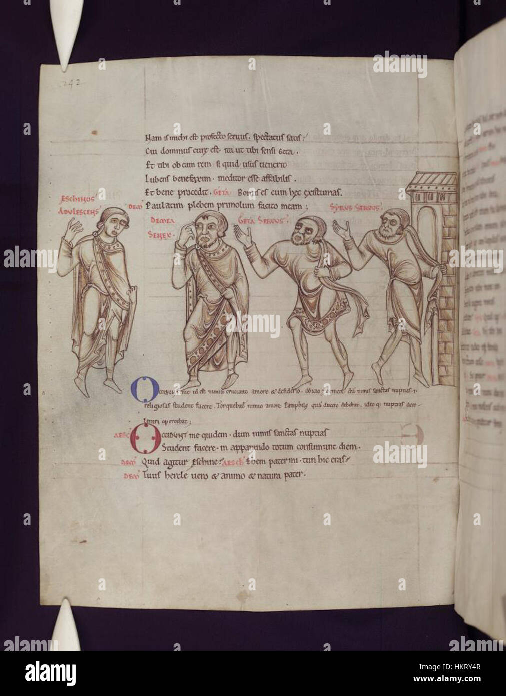 This image shows a page from the Comedies of Terence, housed in the ...