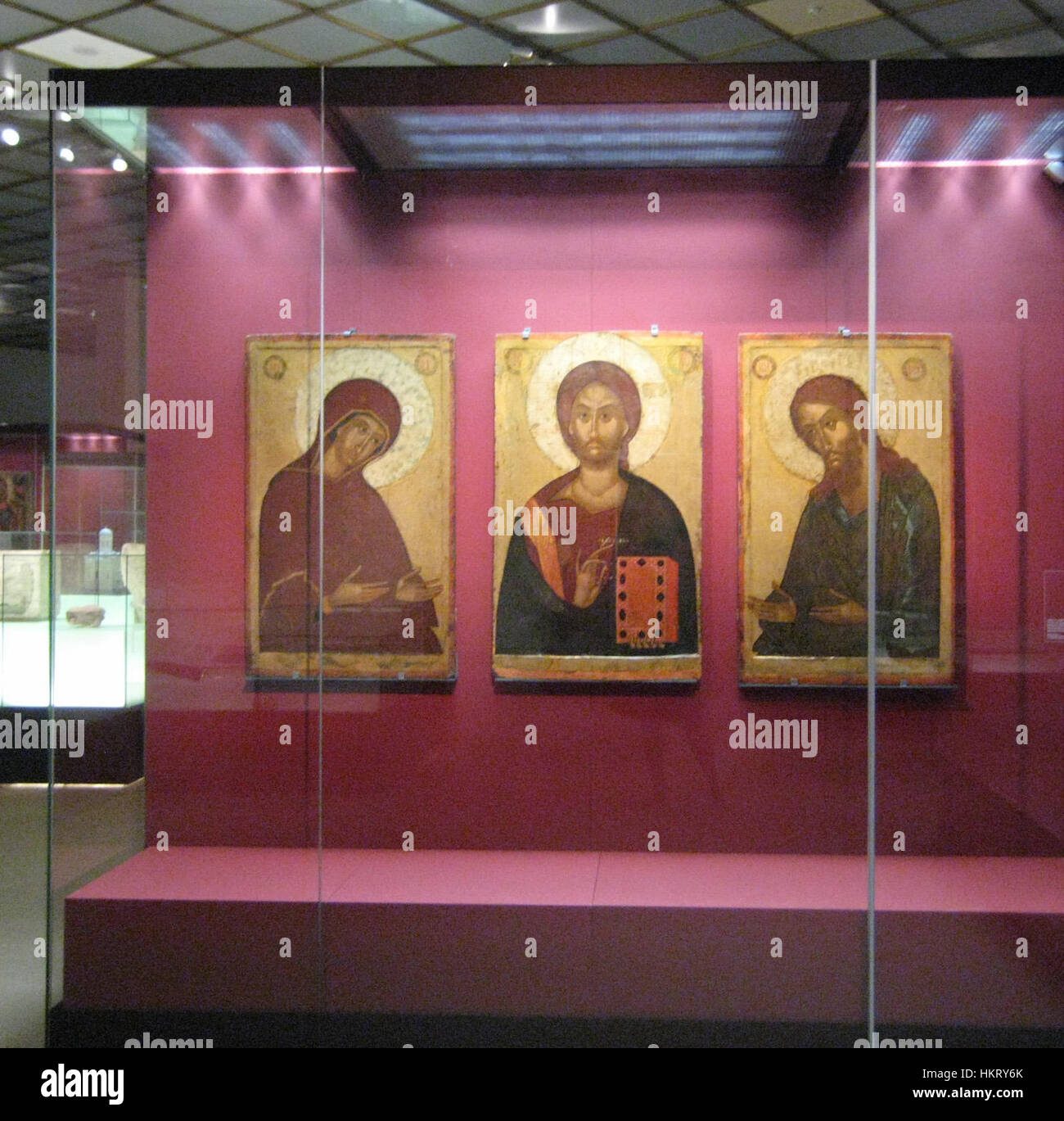 The 'Deisis' is a 15th-century Russian icon from Pskov. It depicts ...