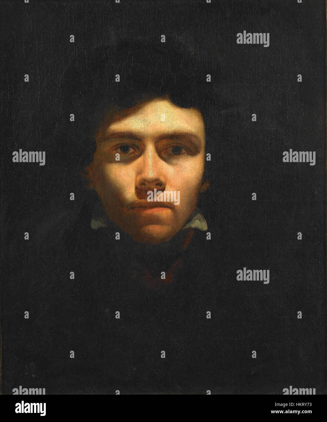 This self-portrait by Eugène Delacroix, painted in Rouen, reflects the ...