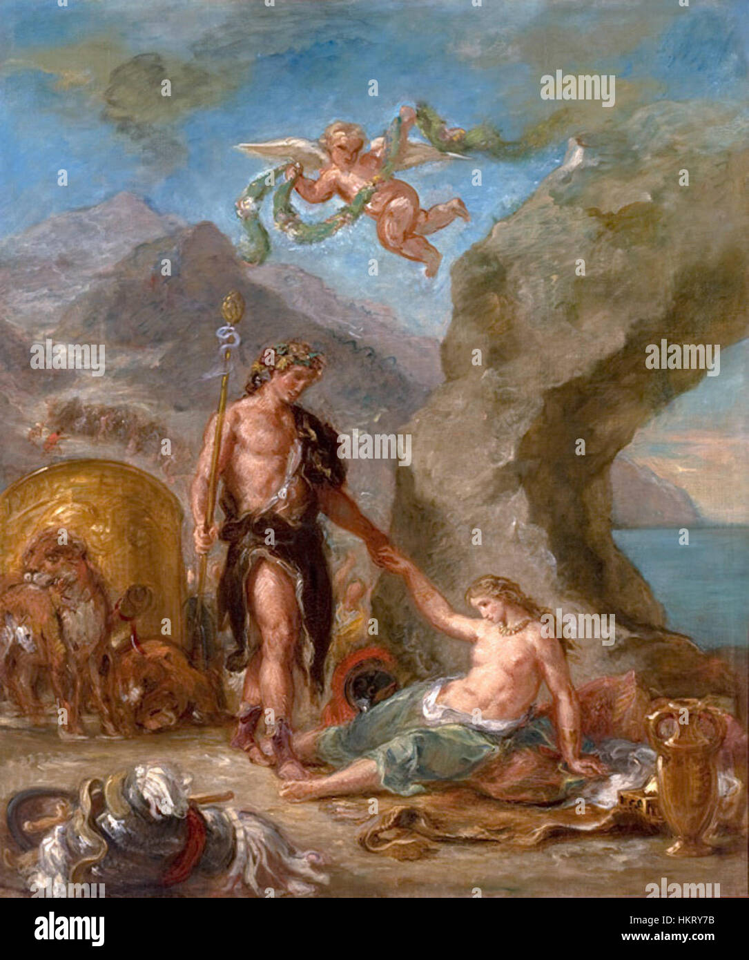 ‘Outono 01’ by Eugène Delacroix is an oil painting that captures the ...