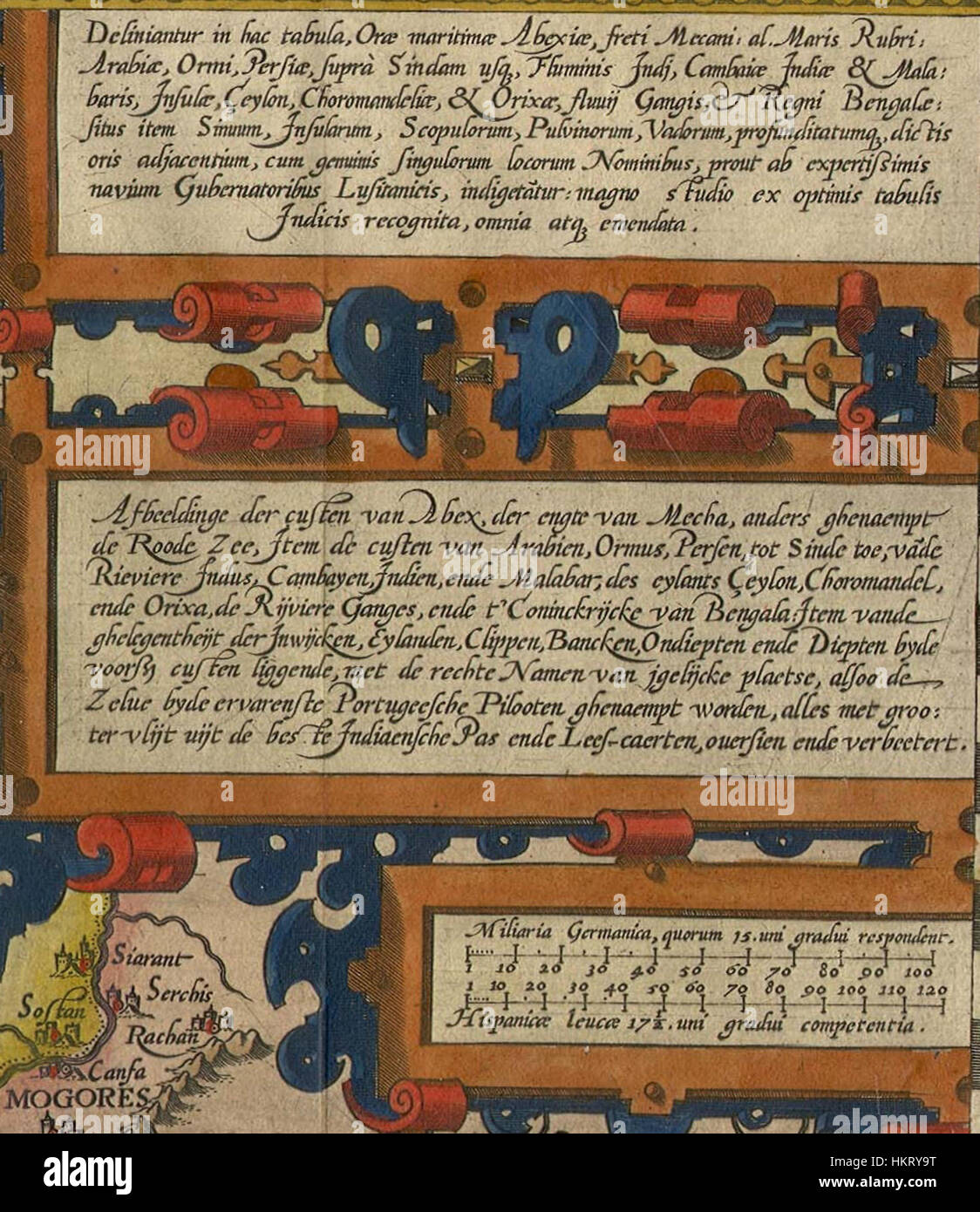 *Deliniantur in hac tabula* is an intricate historical map or drawing ...