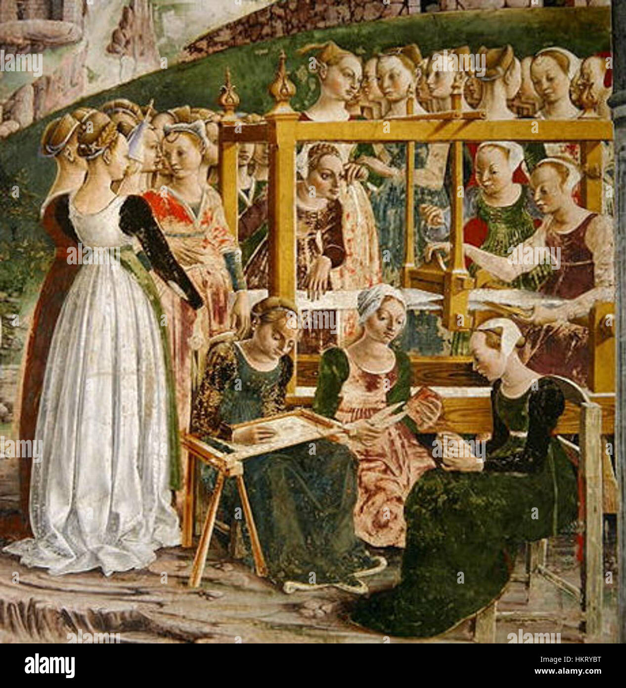 The 'Triumph of Minerva' needlework by Del Cossa features intricate ...