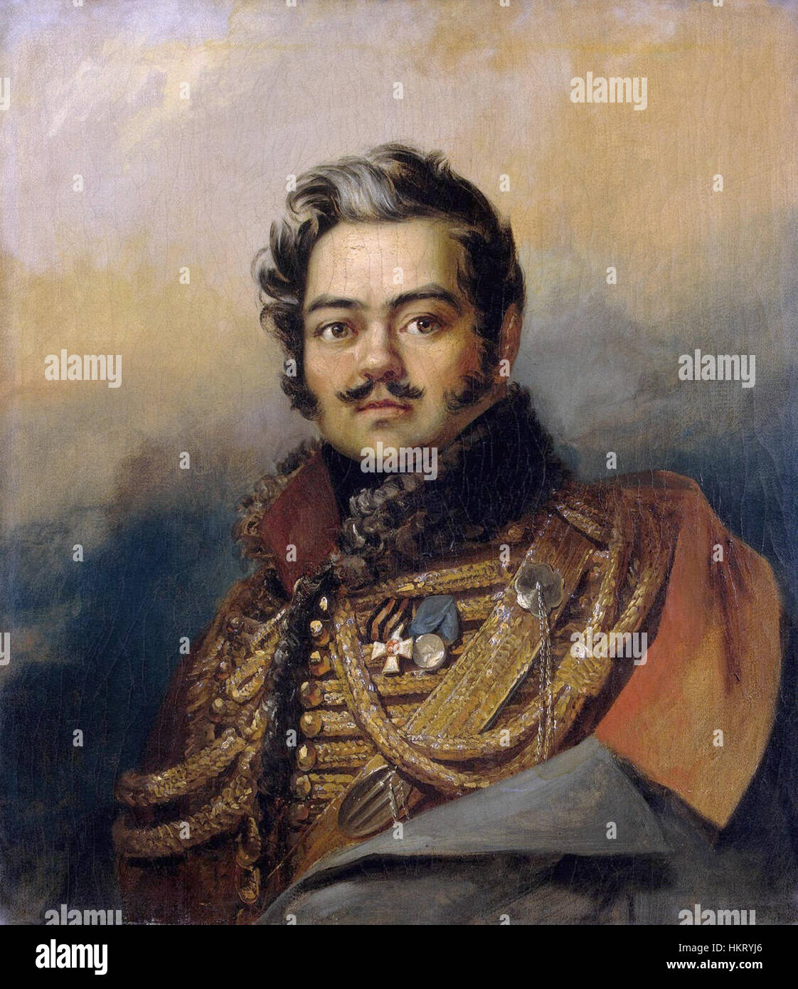 Denis Davydov, a prominent Russian general and poet, is depicted in ...