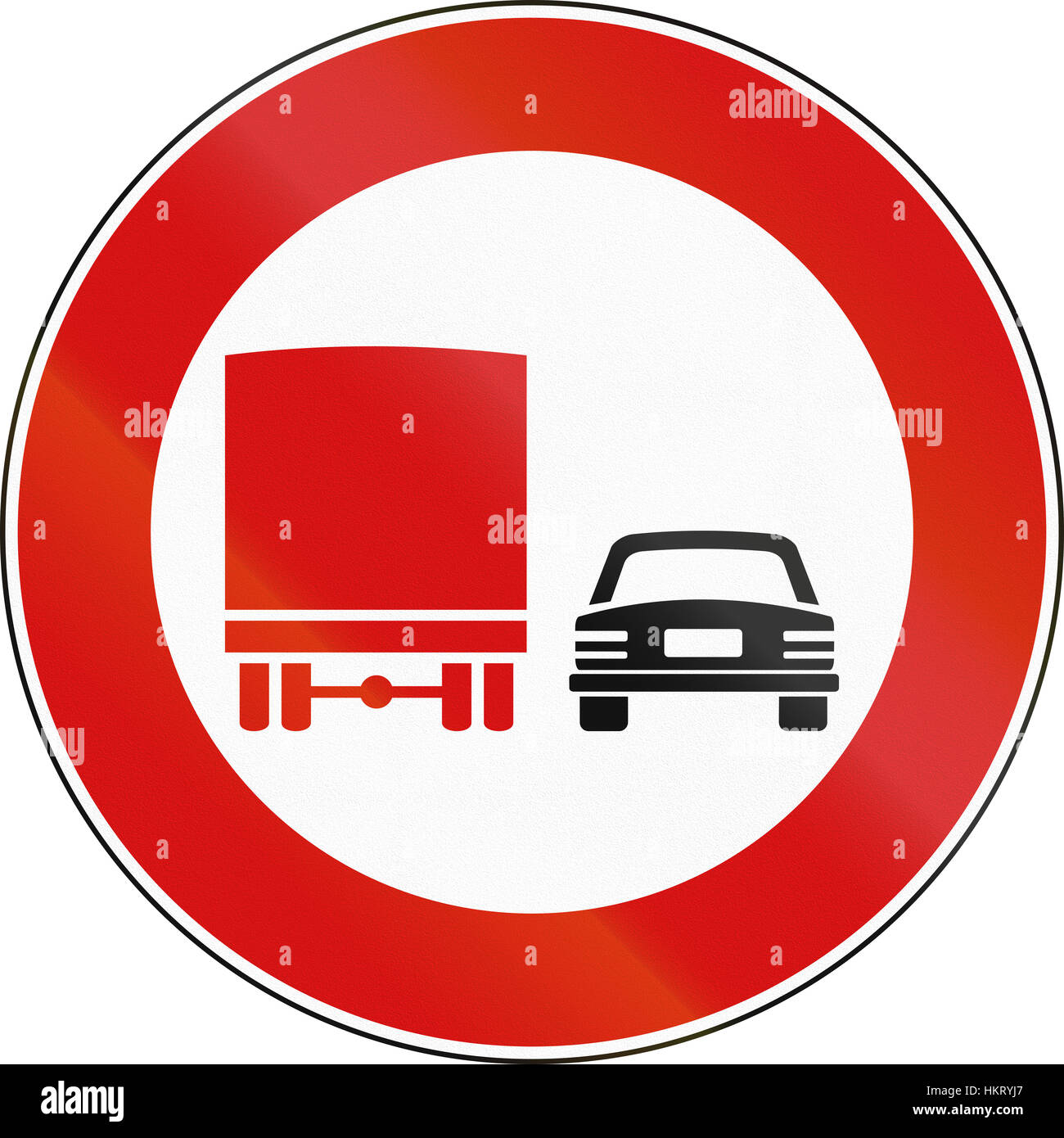 Road sign used in Italy - no passing by vehicles of over 3.5 tons Stock ...