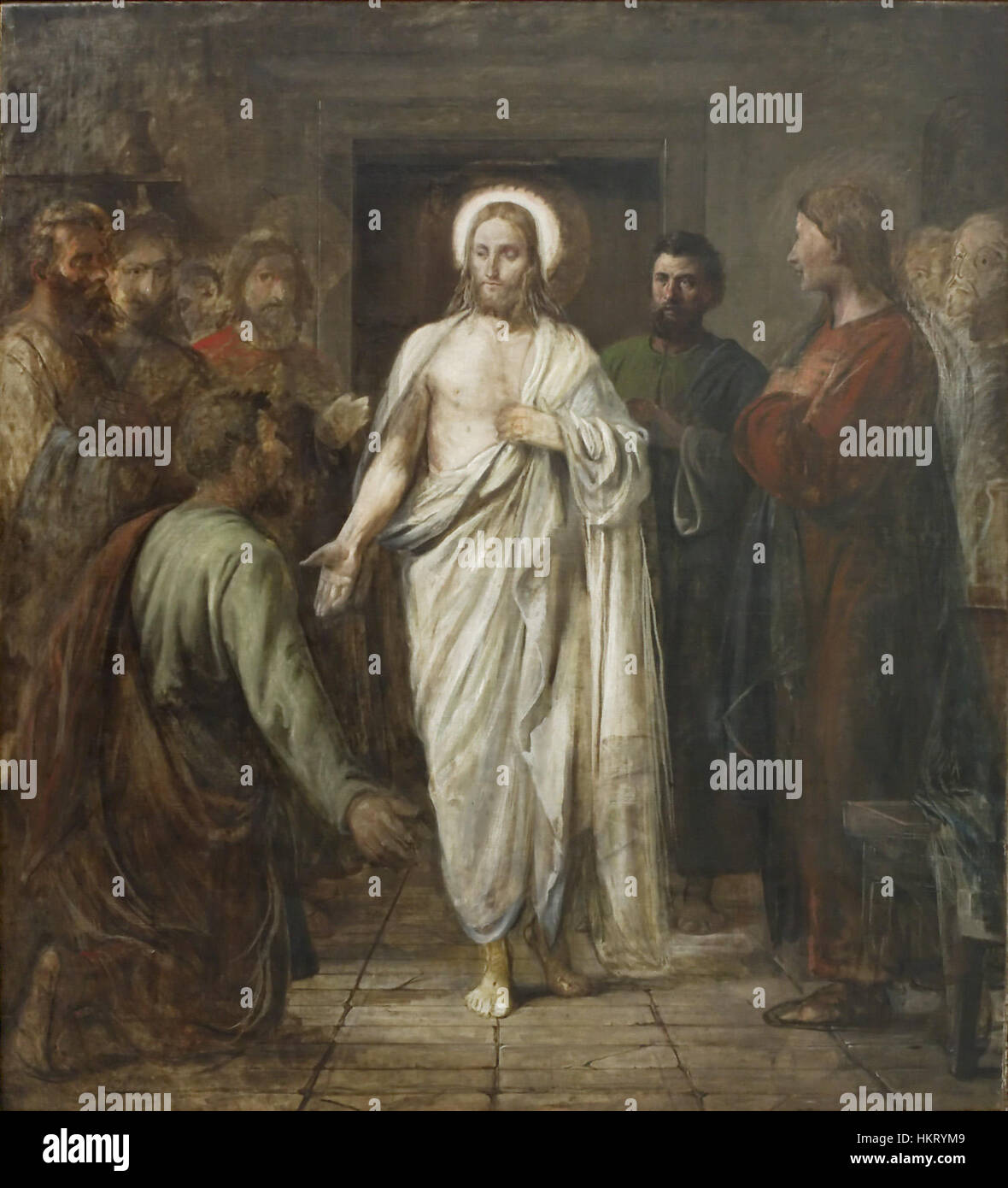 This painting, 'Den Vantro Thomas,' represents the famous biblical ...