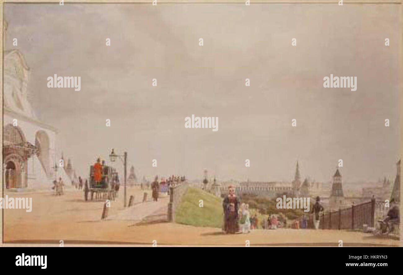 A painting depicting the Kremlin in Moscow, capturing the iconic ...