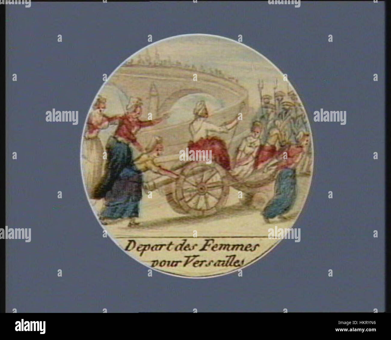 'DÃ©part des femmes pour Versailles,' painted in 1789, depicts the ...