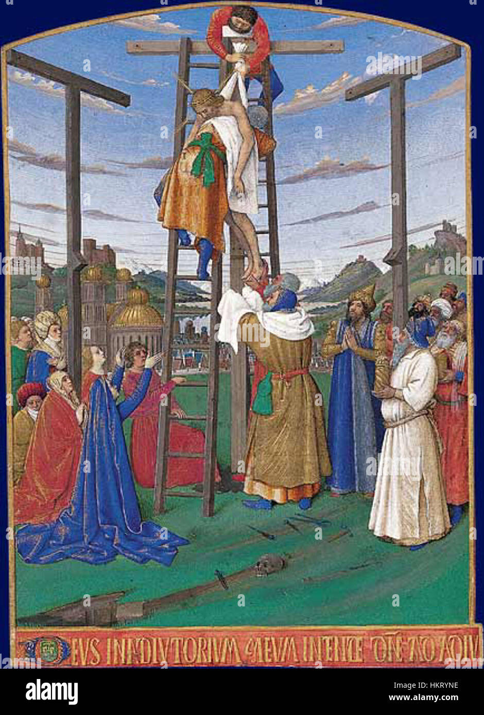 'Deposition Chevalier' is a painting depicting a religious scene of ...