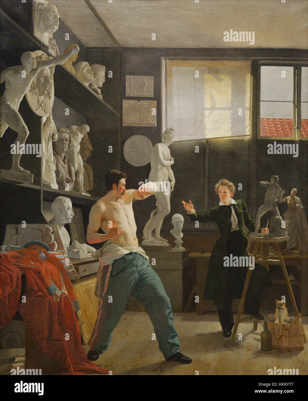 A portrait of the sculptor Christen Christensen, captured in a ...