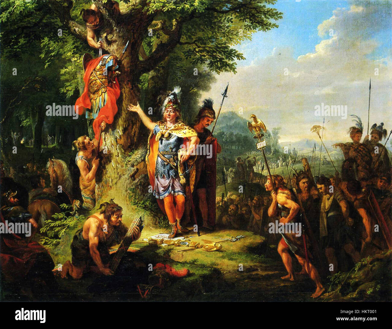 'Der Triumph Hermanns' by Tischbein, created in Bad Pyrmont, depicts ...