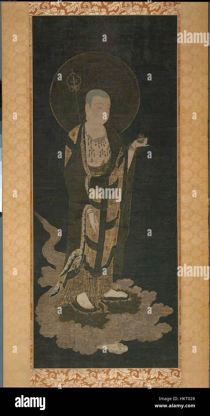 The "Descent of Jizo" artwork depicts the Buddhist deity Jizo in a ...