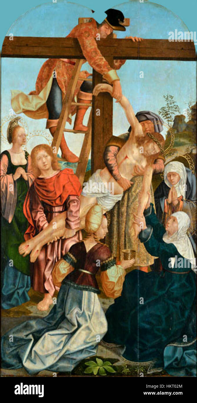*Descida da Cruz* (Descent from the Cross) is a religious artwork ...