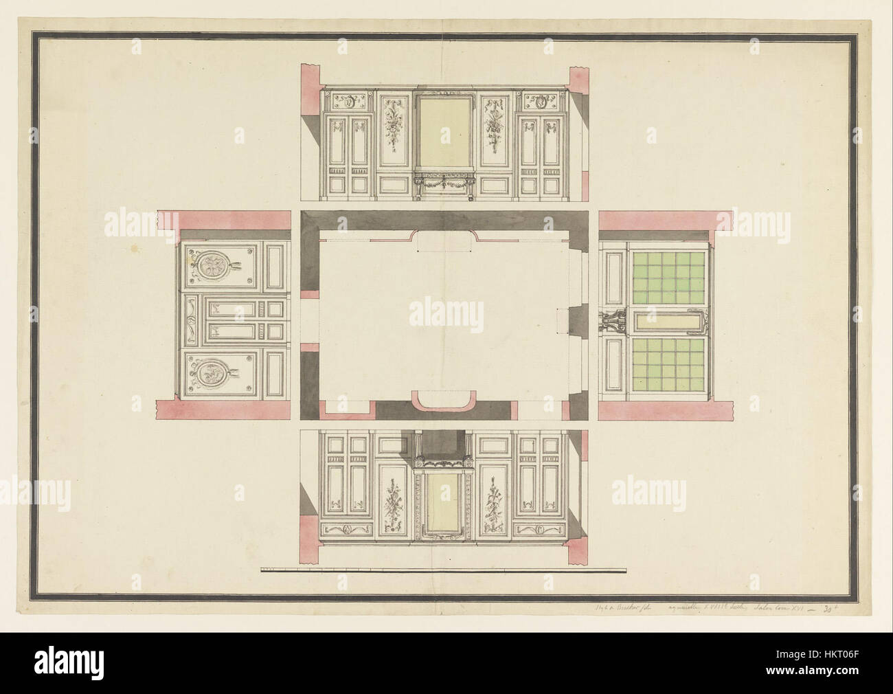 Detailed architectural plan from hi-res stock photography and images ...