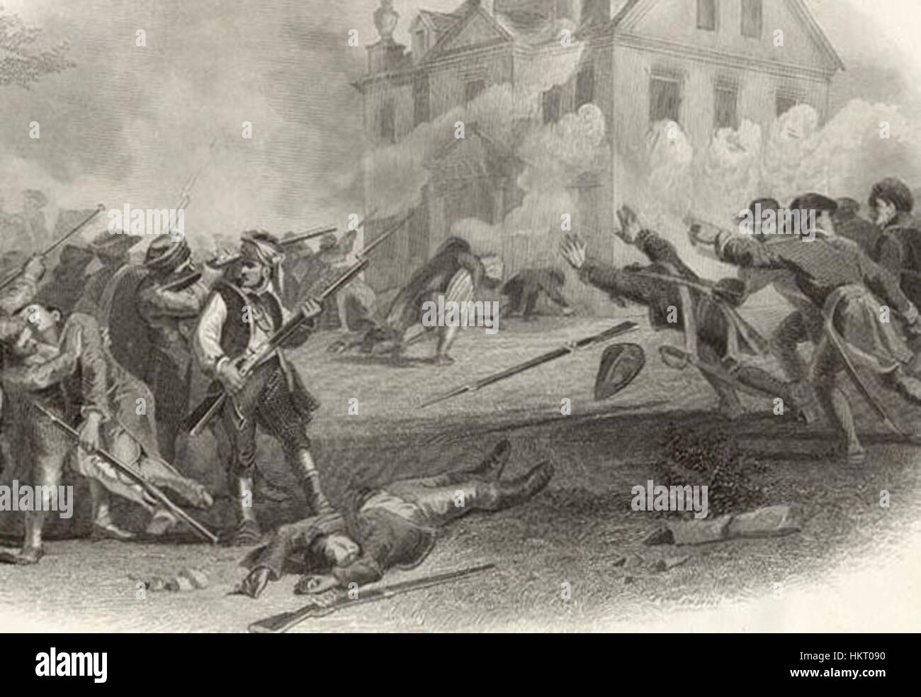 A detailed depiction of the Battle of Germantown, an important event ...