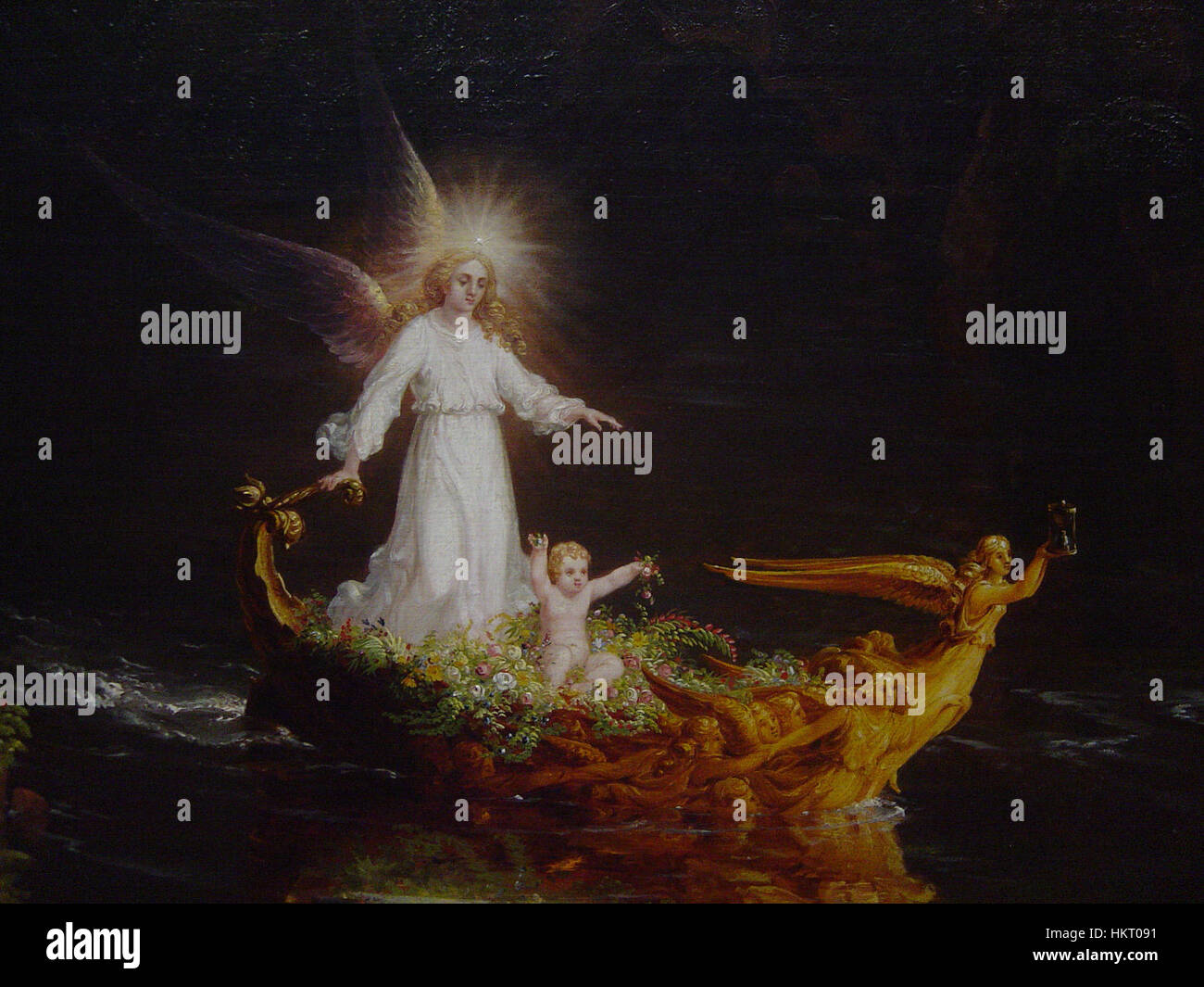 Thomas Cole’s 'Childhood' from 'The Voyage of Life' series represents ...