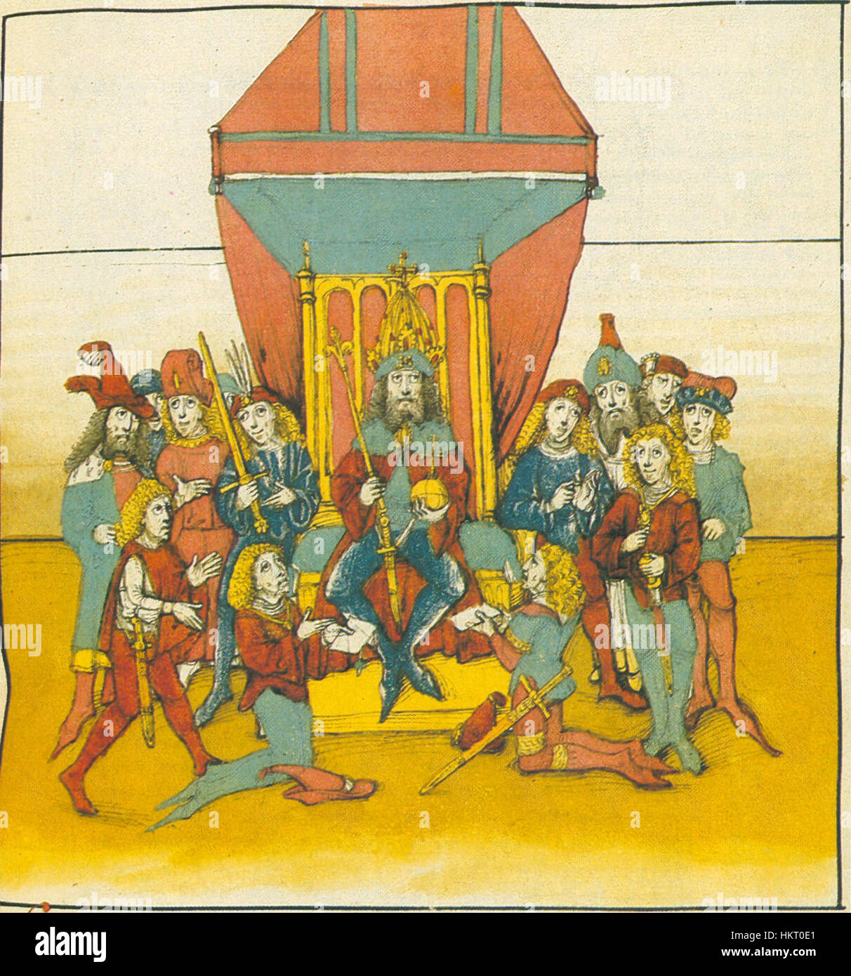 This piece, titled 'Deutsche Geschichte', represents a scene from ...