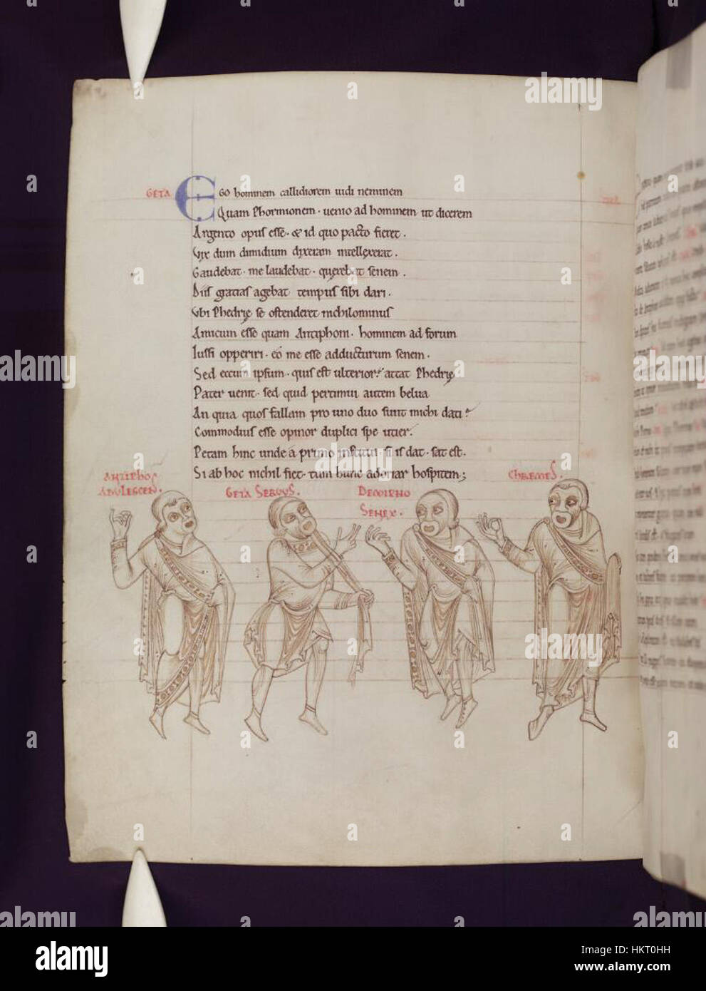 The 167v page from the 'Comedies of Terence,' housed in the Bodleian ...