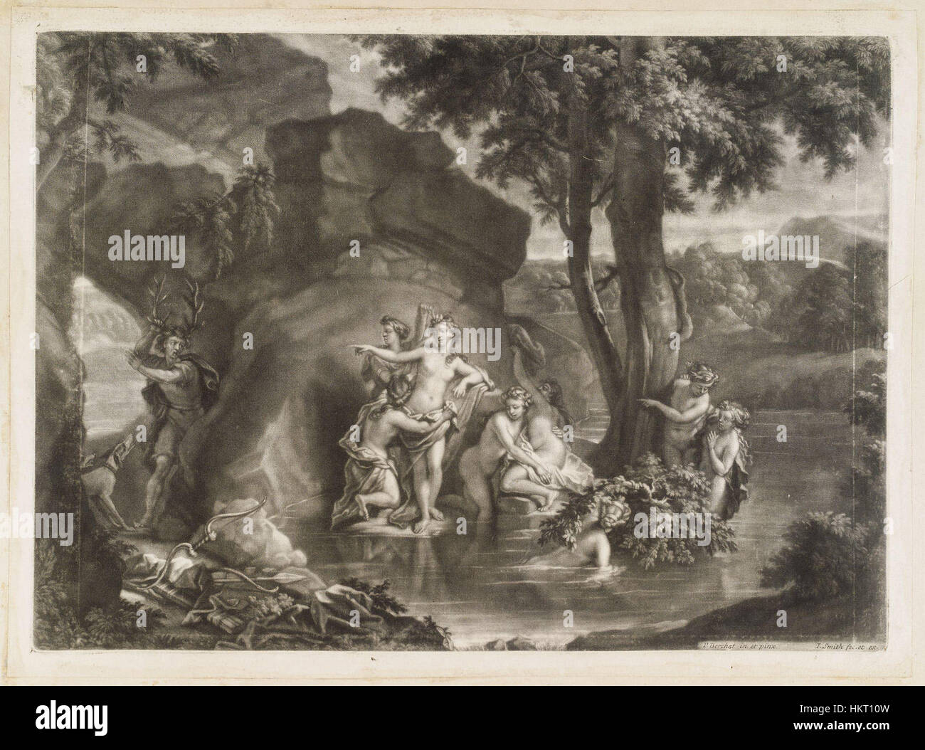 'Diana and Acteon' by Pierre Berchet depicts the mythological story of ...