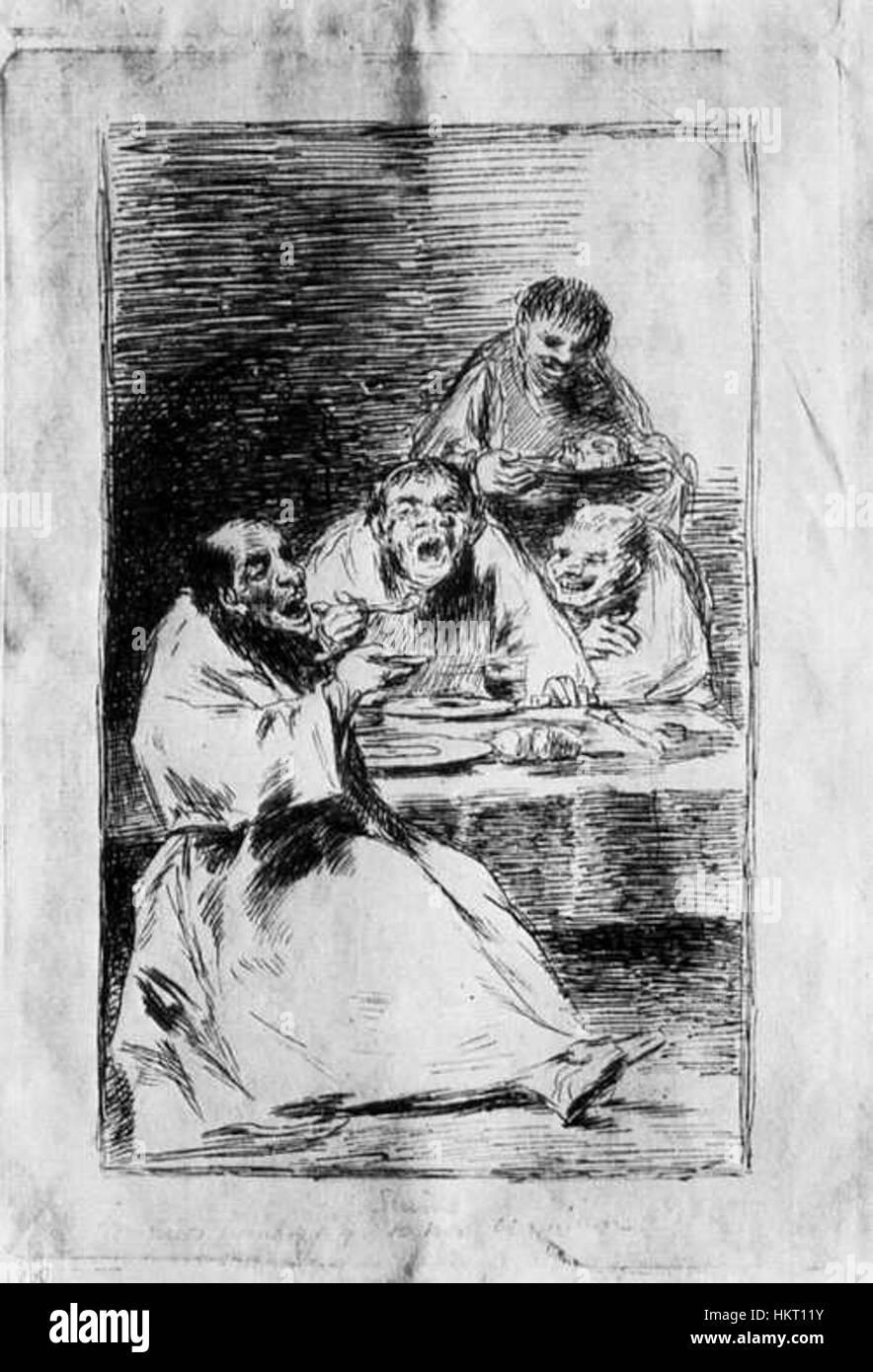 This preparatory sketch by Francisco de Goya is a study for one of his ...