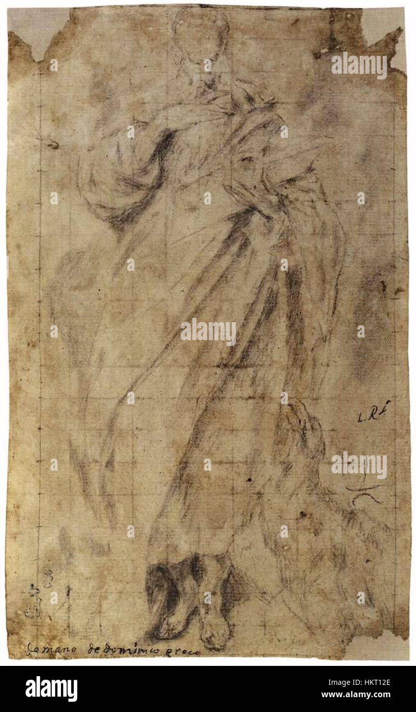 This sketch by El Greco, depicting Saint John the Evangelist, is held ...