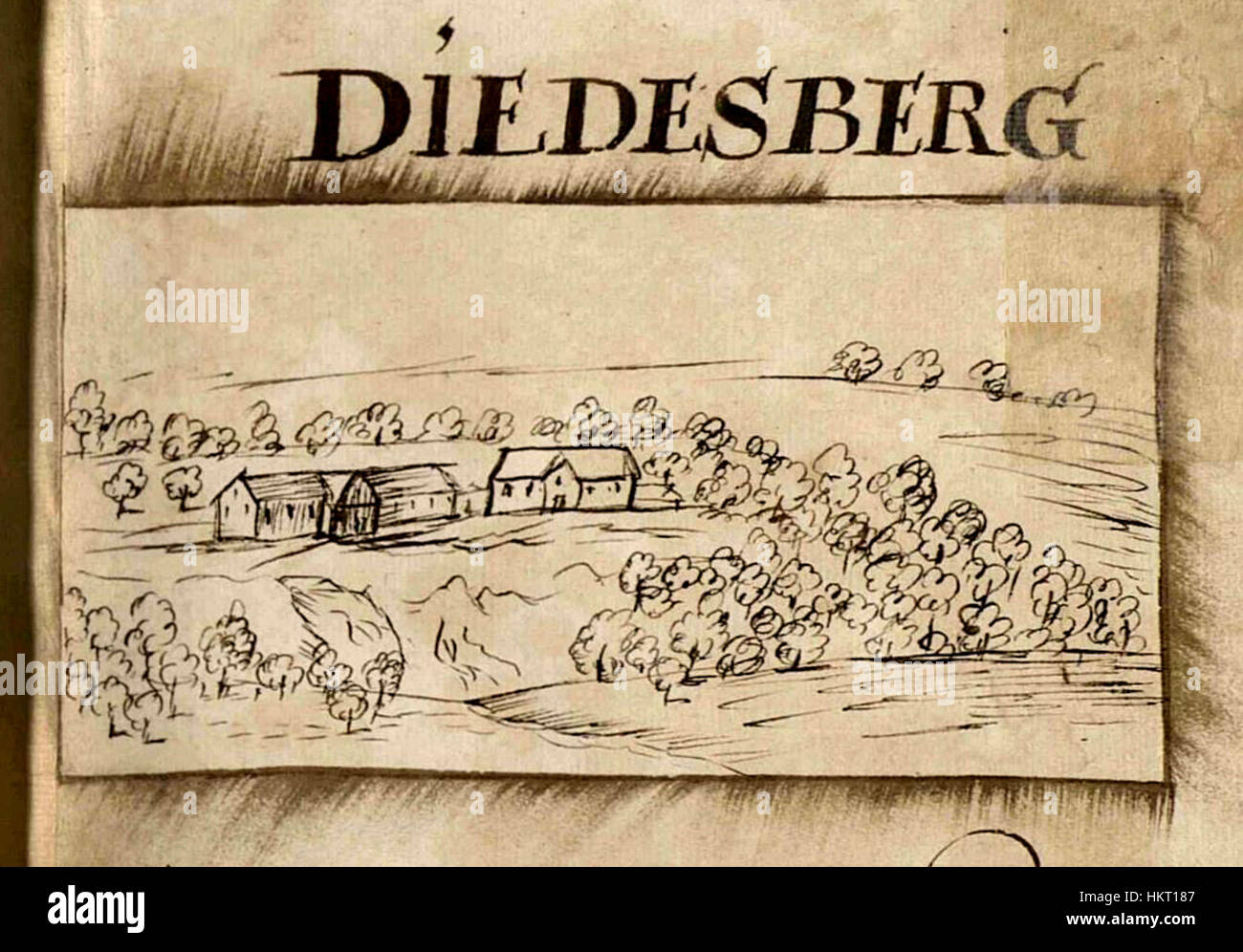 This painting by Jean Bertels, dated 1597, depicts Diedesberg ...