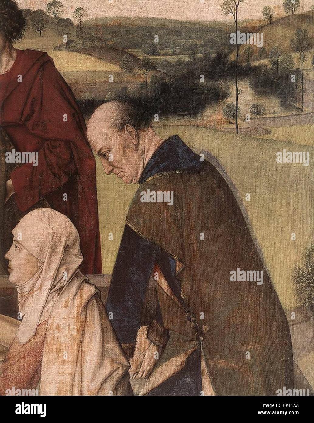 Dieric Bouts’ painting *The Entombment* captures a dramatic scene from ...