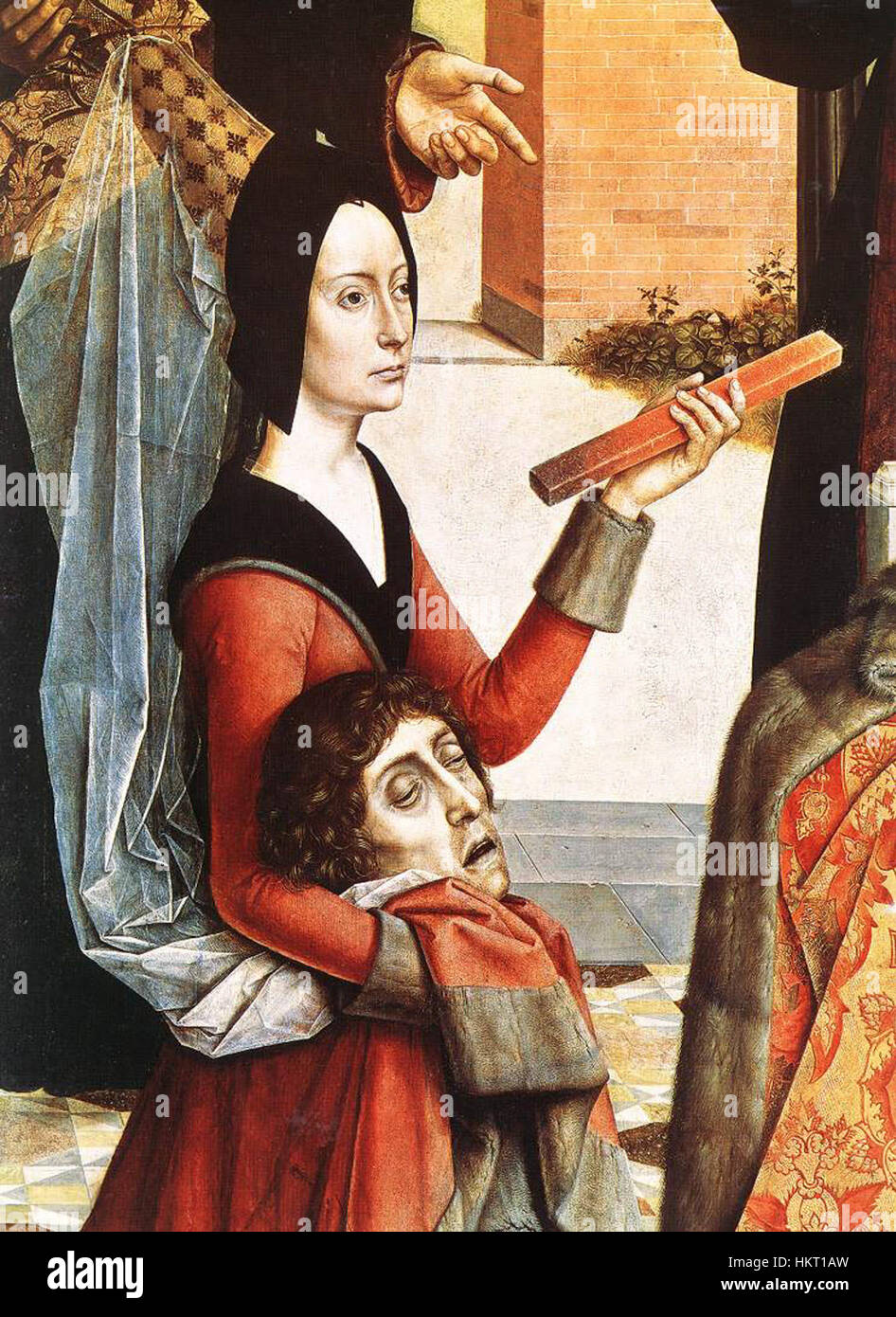 Dieric Boutsâ€™ 'The Ordeal by Fire' (detail) illustrates a medieval ...