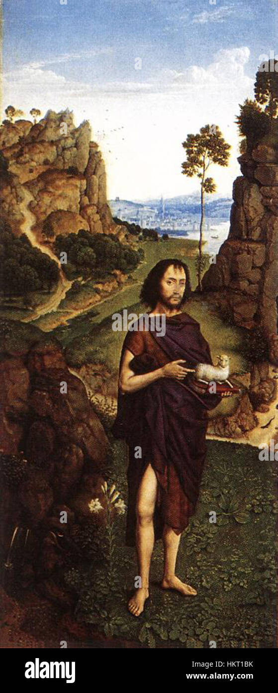 Dieric Bouts’ ‘St. John the Baptist’ is an oil painting that portrays ...