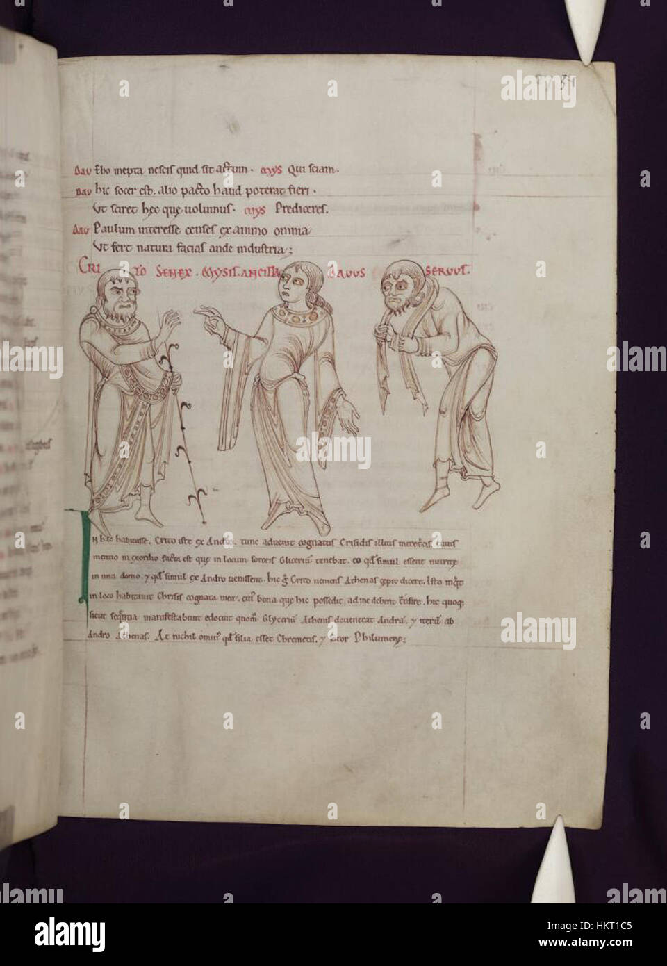 This image is a manuscript page from the 'Comedies of Terence,' held by ...