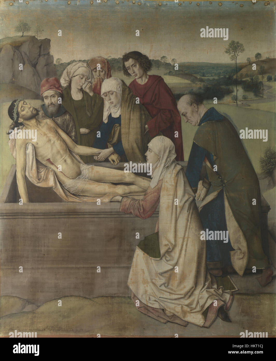 Dieric Bouts' ‘The Entombment’ portrays Christ's burial in a somber ...