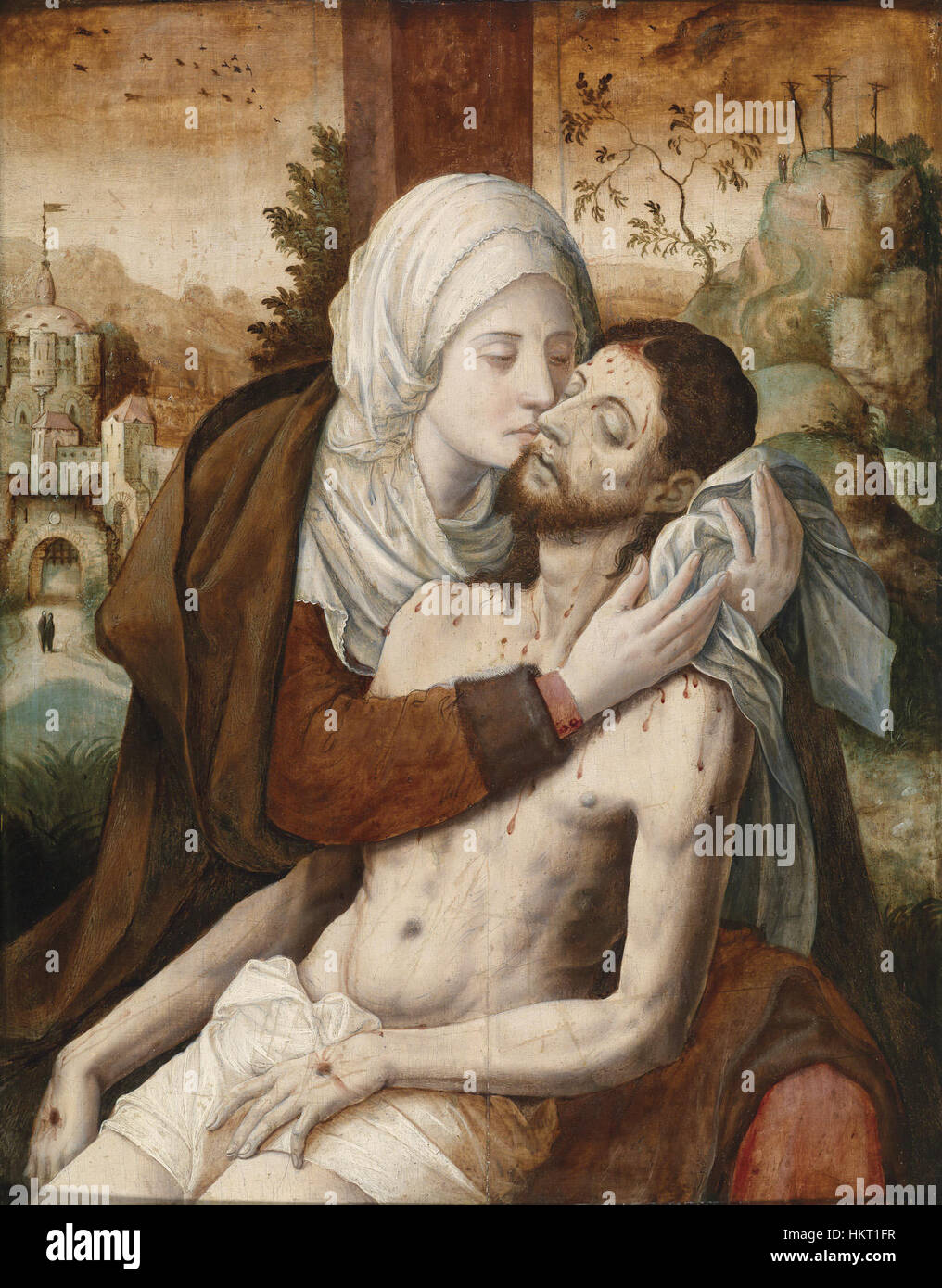 'Die Beweinung Christi' (The Lamentation of Christ) is a 16th-century painting depicting the ...
