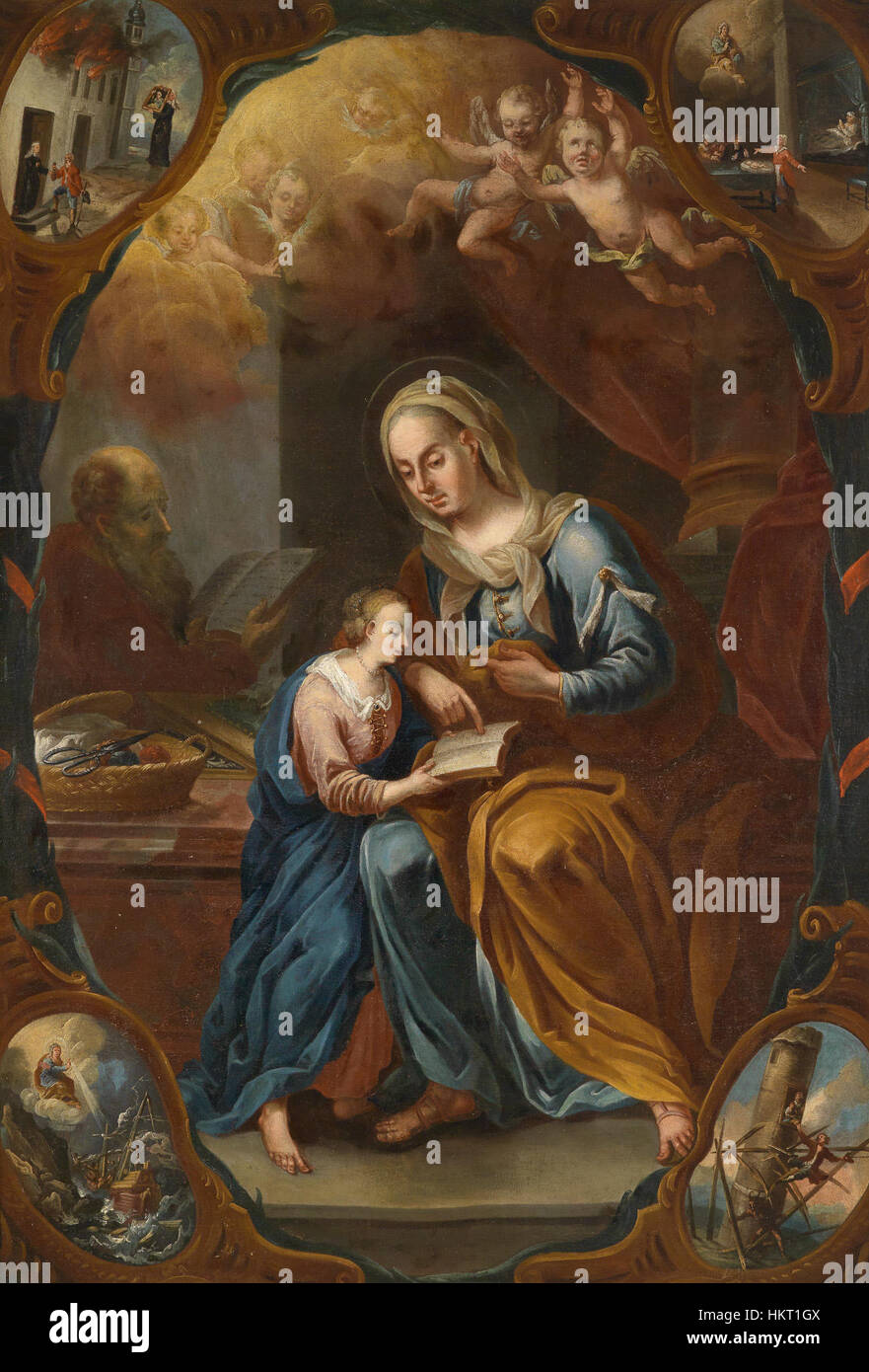 Reading the bible painting hi-res stock photography and images - Alamy