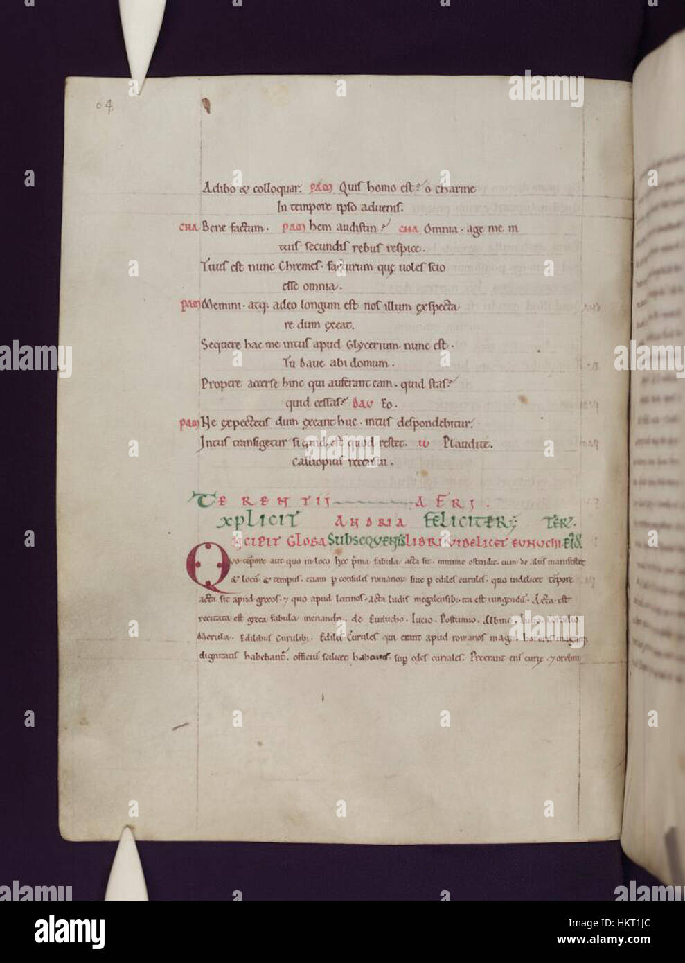 The 'Comedies of Terence 33v' is an art piece housed in the Bodleian ...