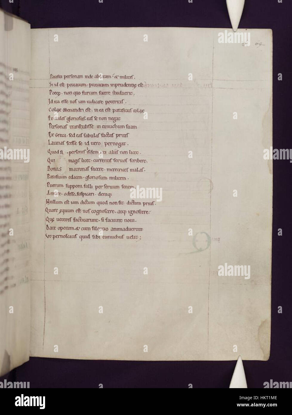 This illustration from 'Comedies of Terence' is part of a manuscript ...