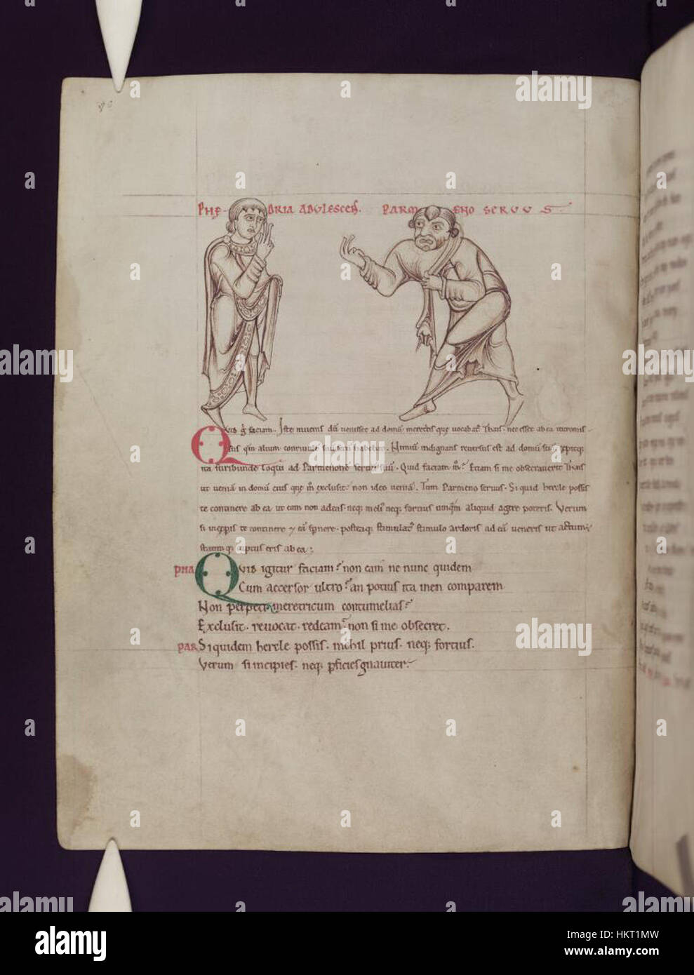 The Bodleian Libraries' manuscript 'Comedies of Terence,' folio 36v, is ...