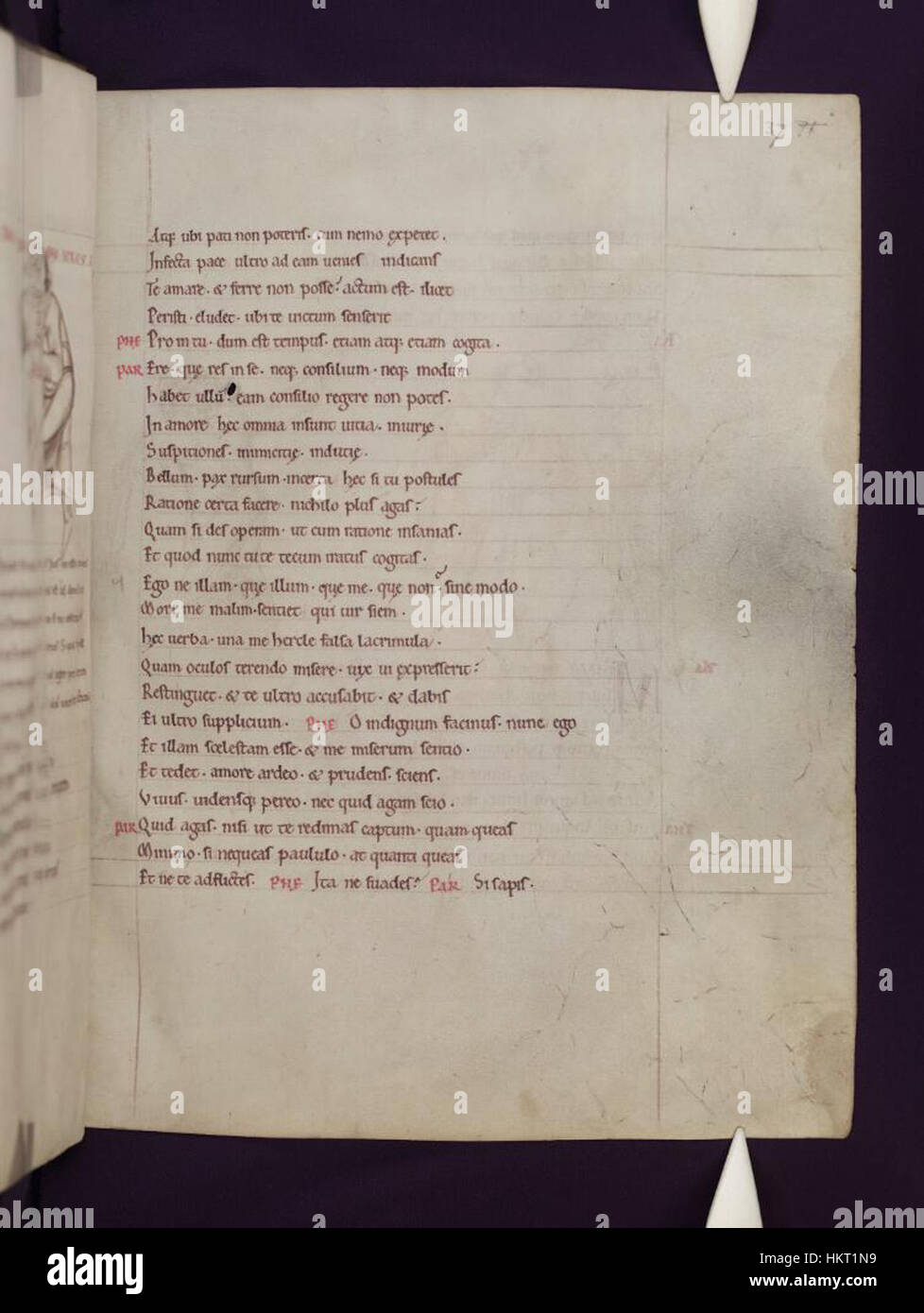 This page from the 'Comedies of Terence', preserved at the Bodleian ...