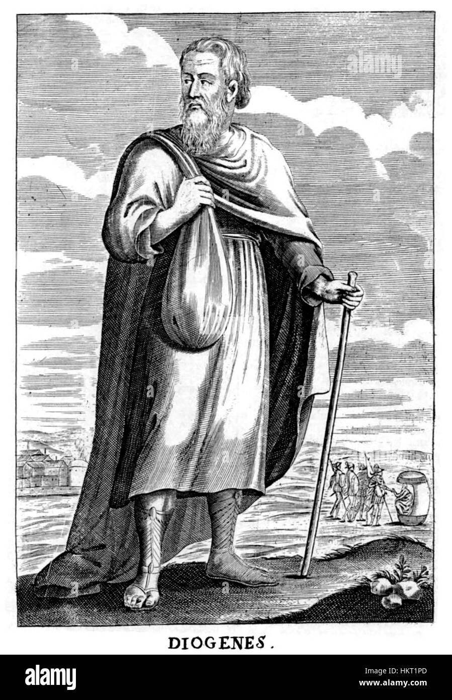 Diogenes in Thomas Stanley History of Philosophy Stock Photo - Alamy