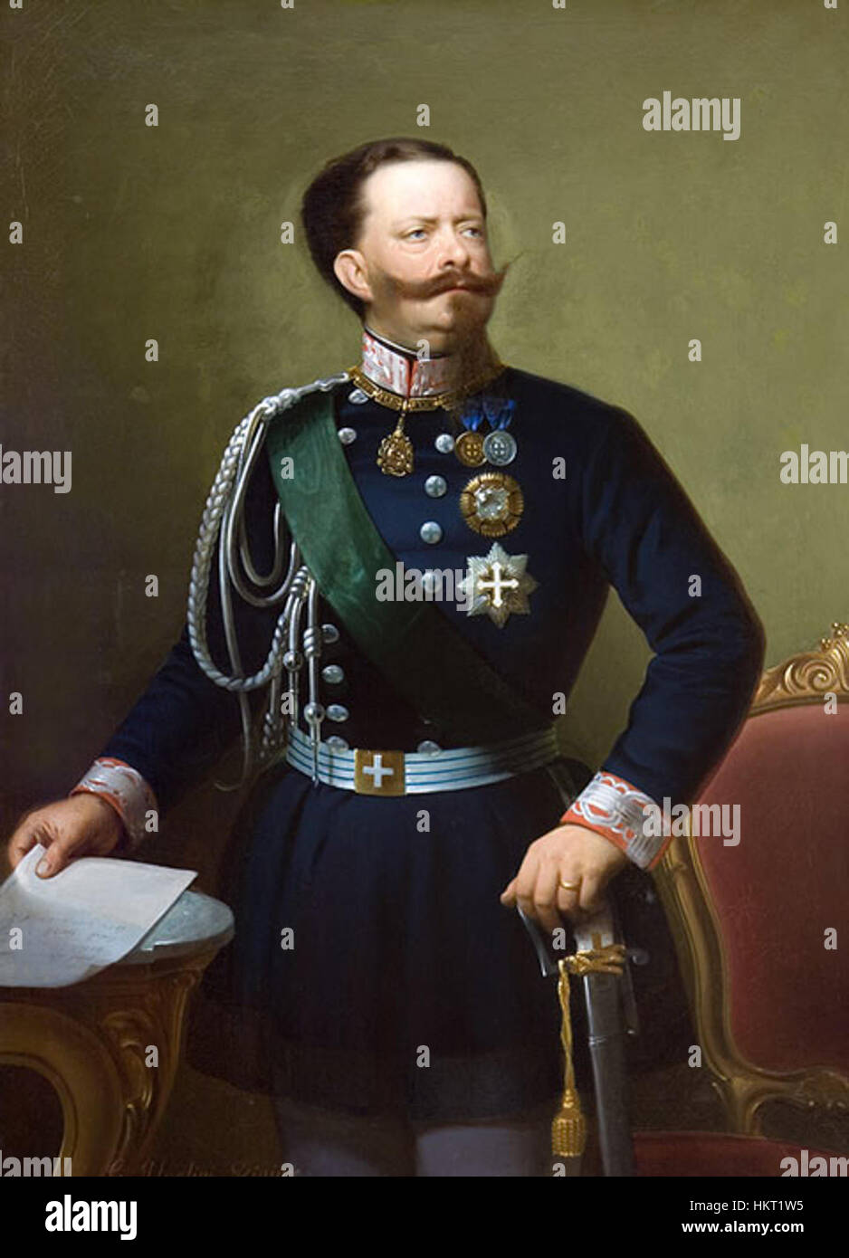 This painting of King Vittorio Emanuele II depicts the first king of ...
