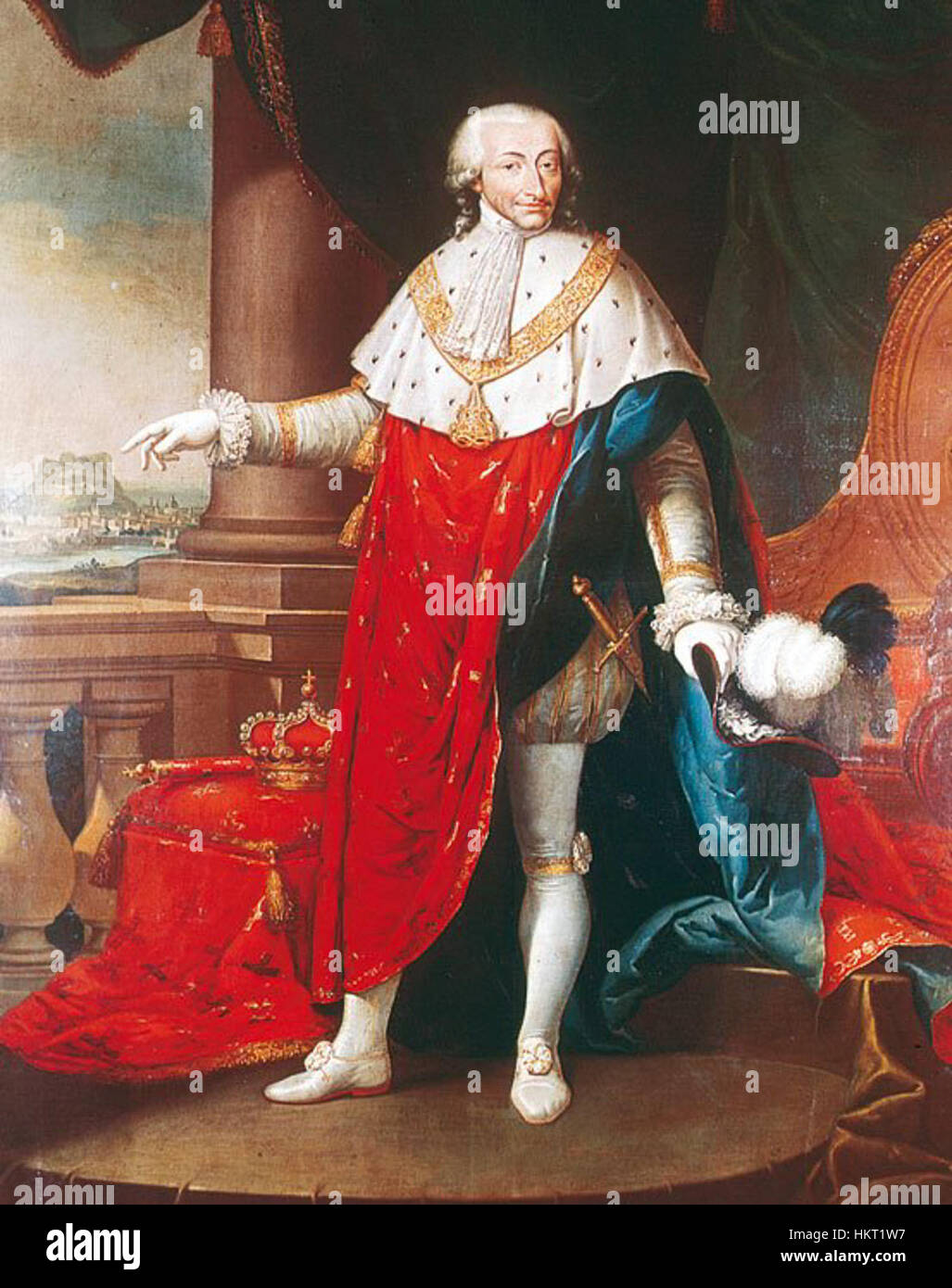 A painting of Vittorio Emanuele I, King of Sardinia, who played a ...