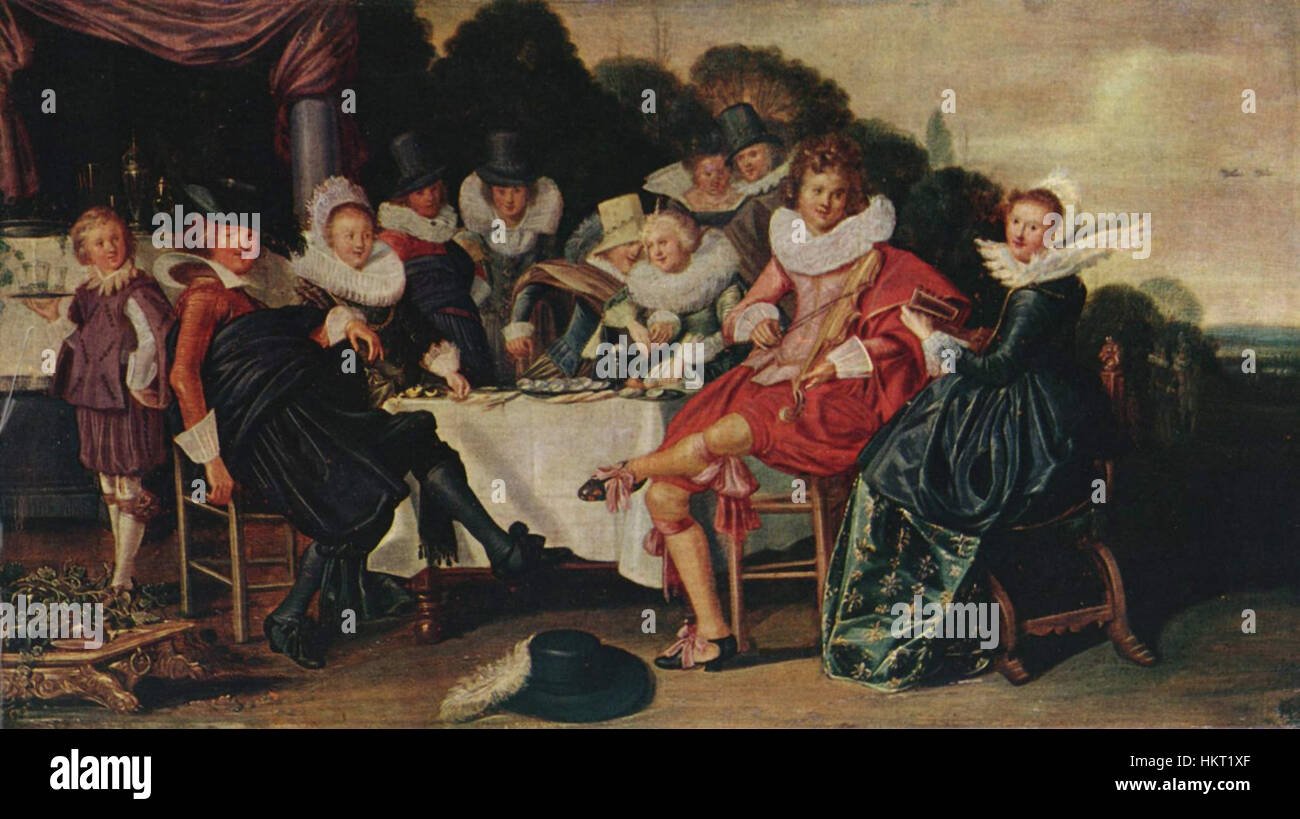 This piece by Dirck Hals showcases a lively scene of people engaged in ...
