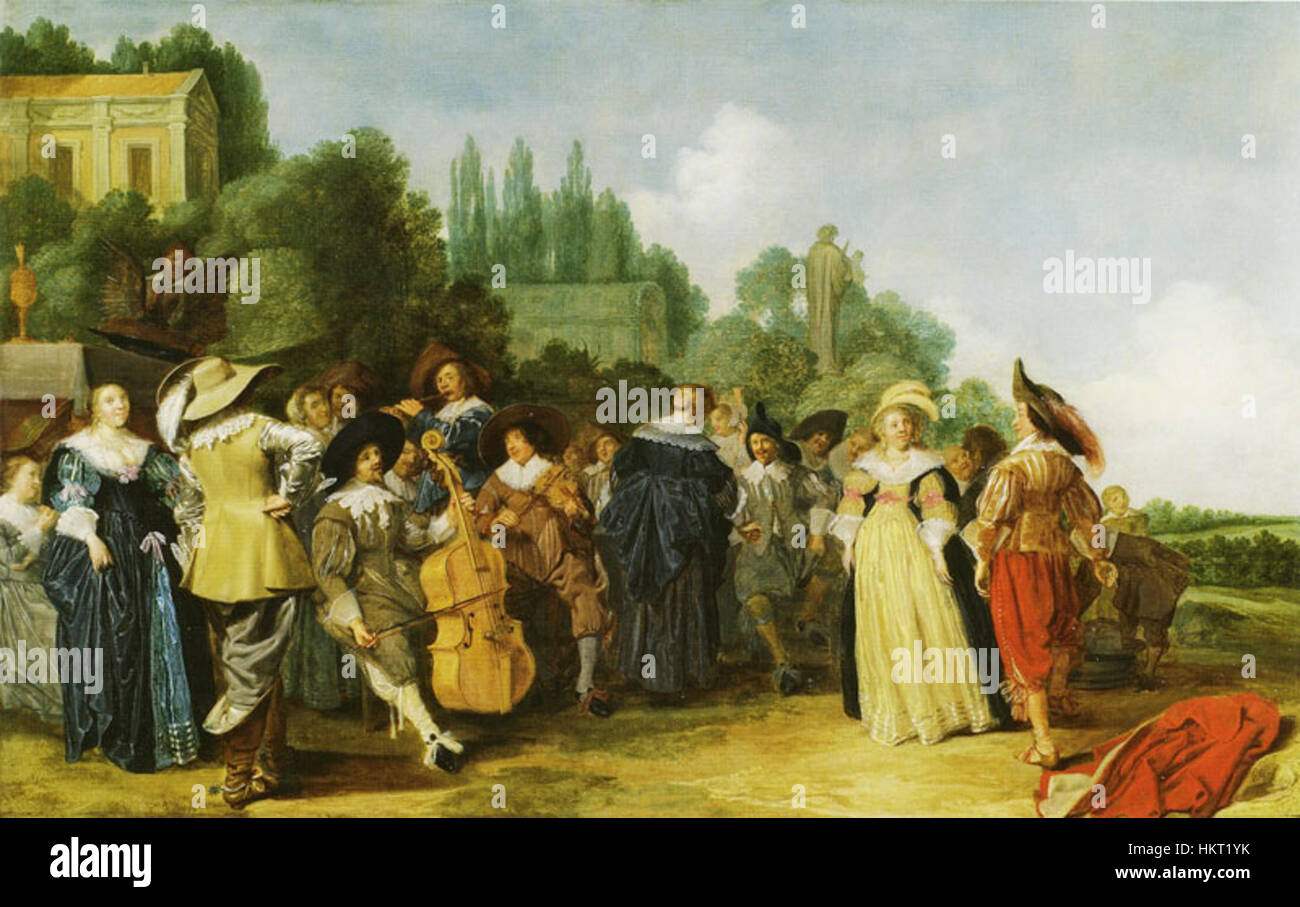 *Merry Company Making Music and Dancing* by Dirck Hals is a vibrant ...