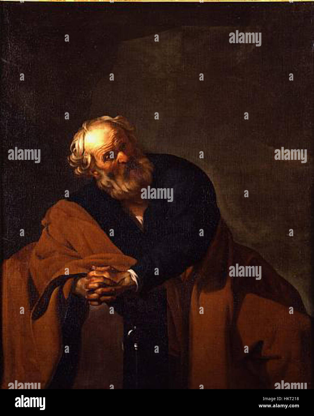 'Saint Peter' by Dirck van Baburen is a Baroque oil painting depicting ...