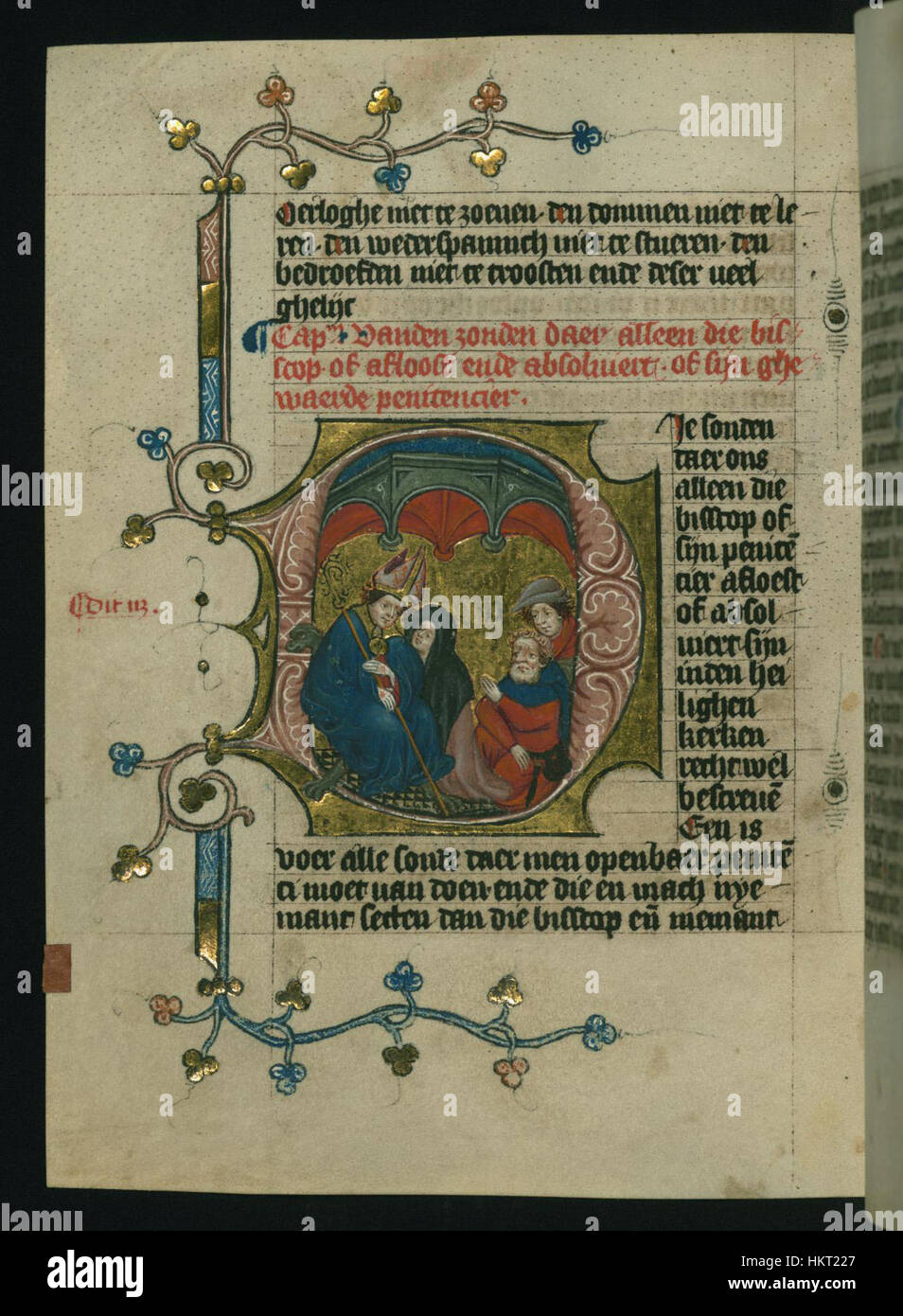 *Confession to a Bishop* by Dirc van Delft presents a religious scene ...